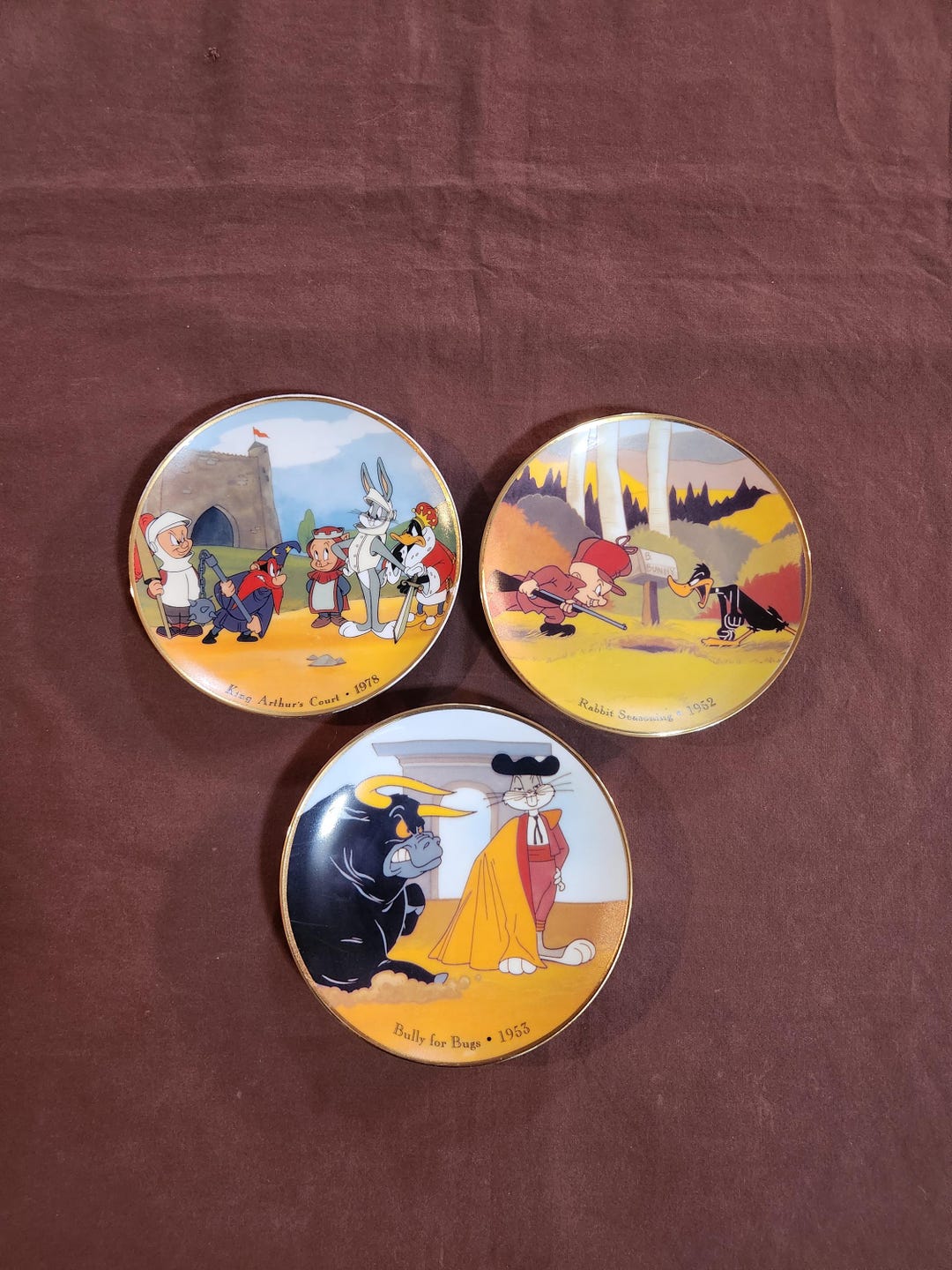 Group of 3 Warner Bros Porcelain Plates Featuring Bugs Bunny and ...