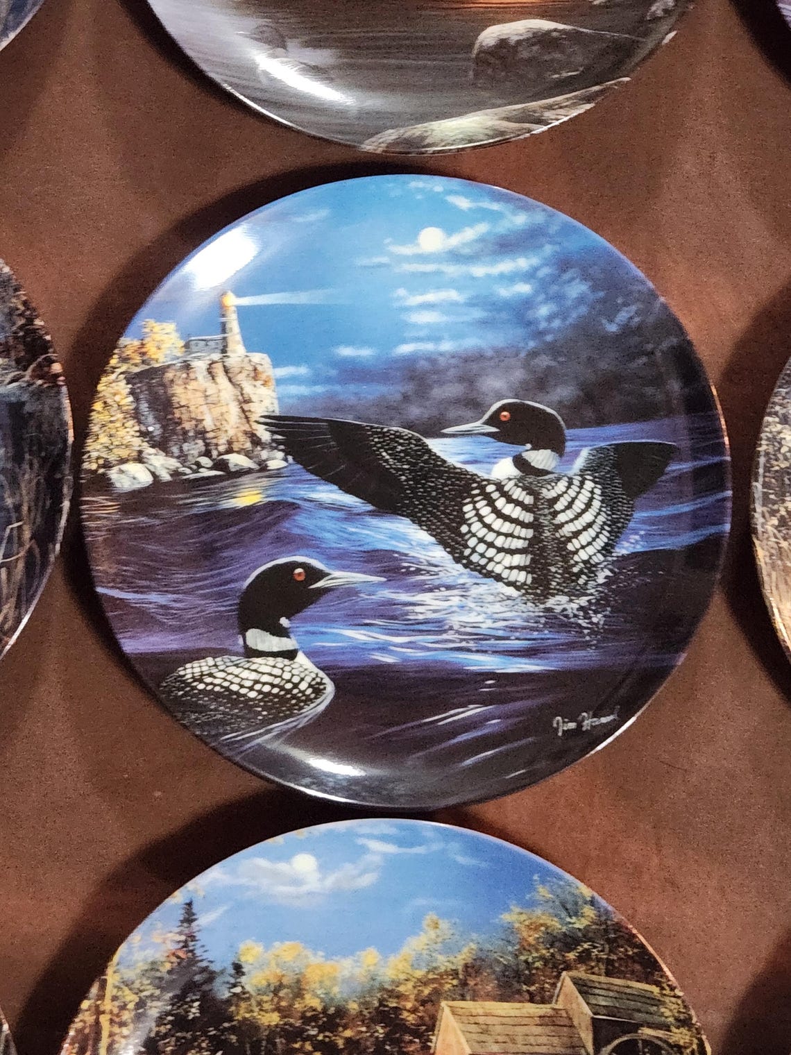 Various Jim Hansel Plates From the Night Song: the Loon Collection ...