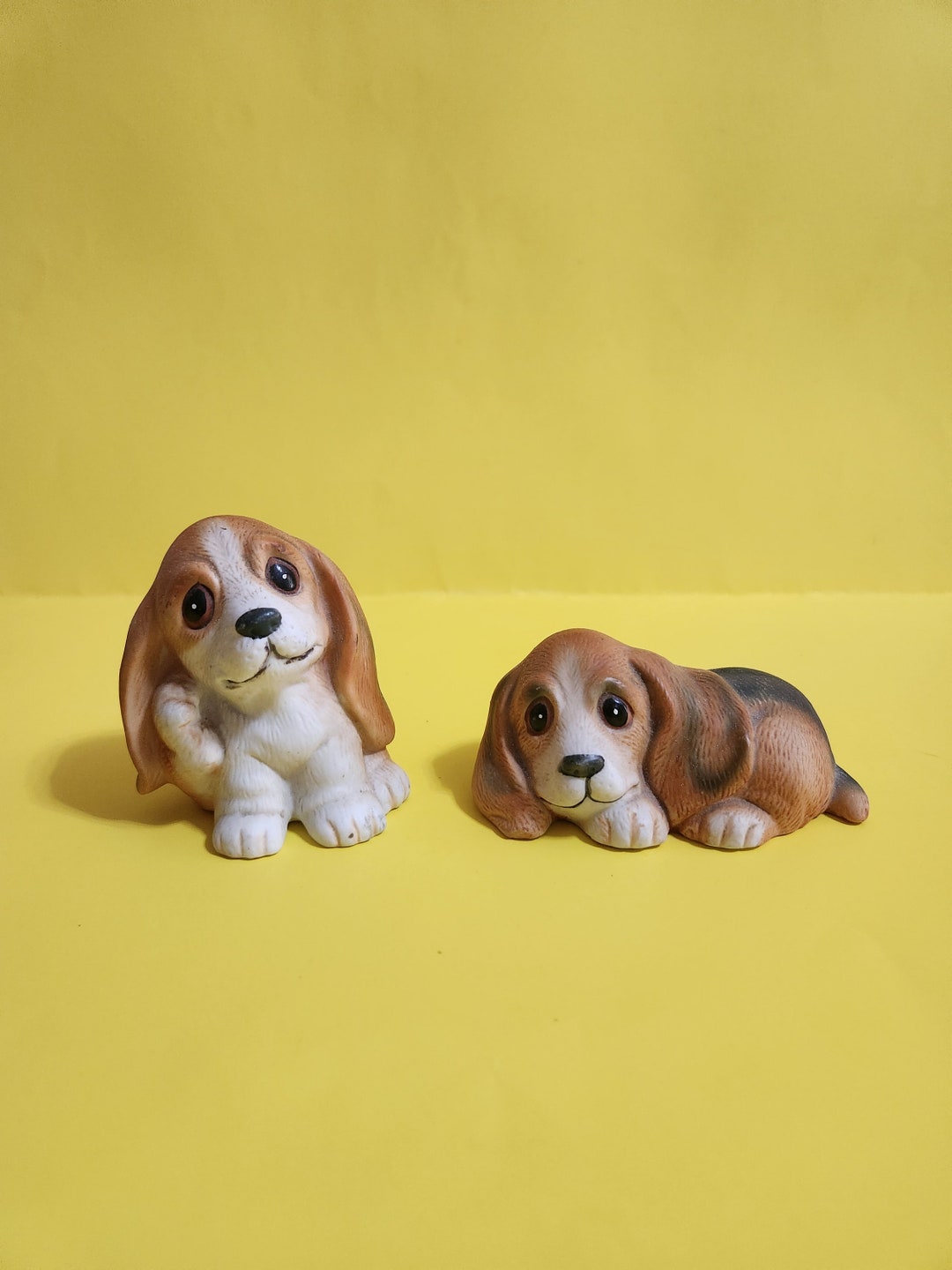 Set of 2 Ceramic Homco Beagle Figurines, 1407 **free Shipping** - Etsy