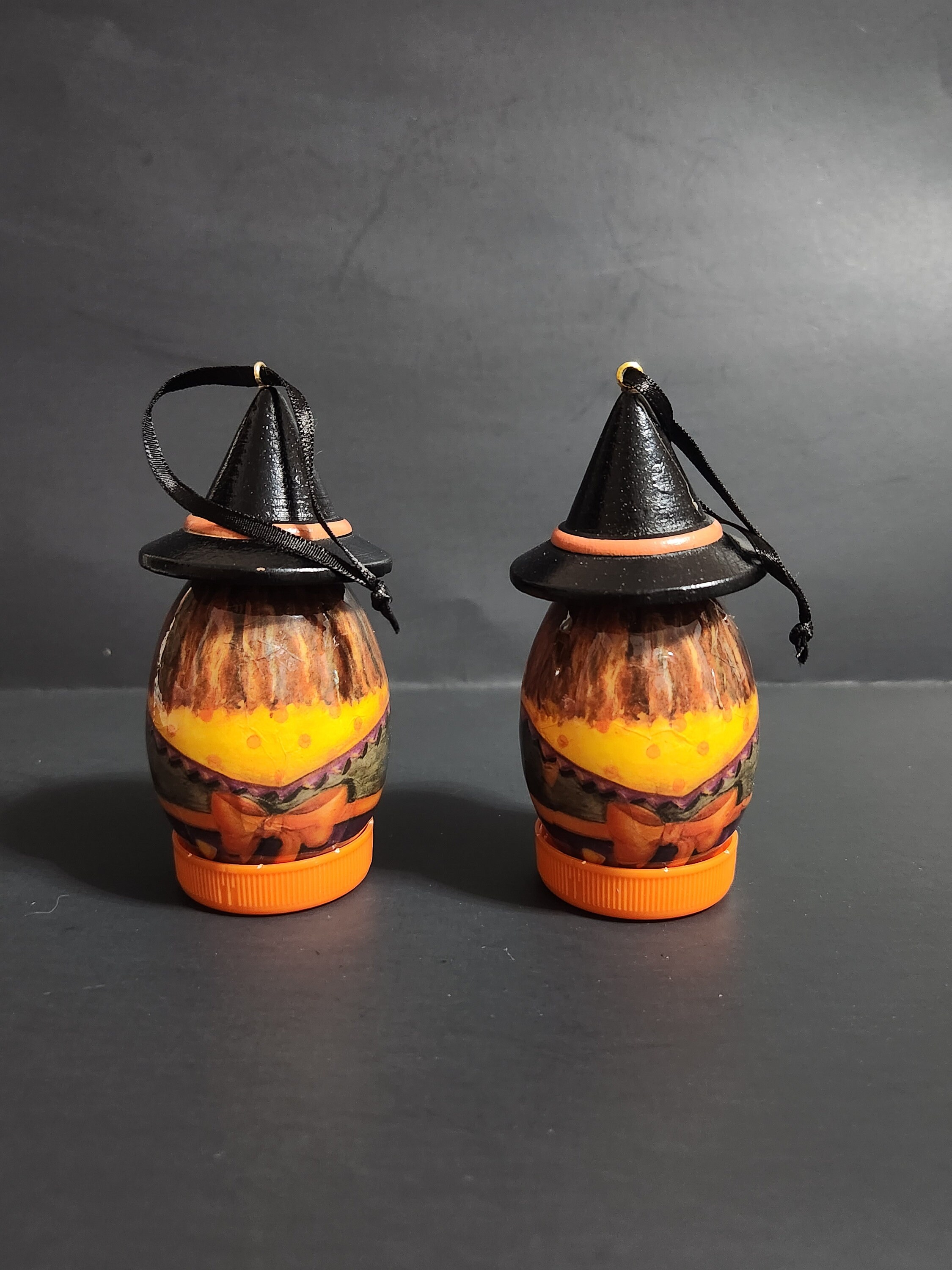 Set of 2 Halloween Decoupage Witch Egg Ornaments **free Shipping** - Etsy