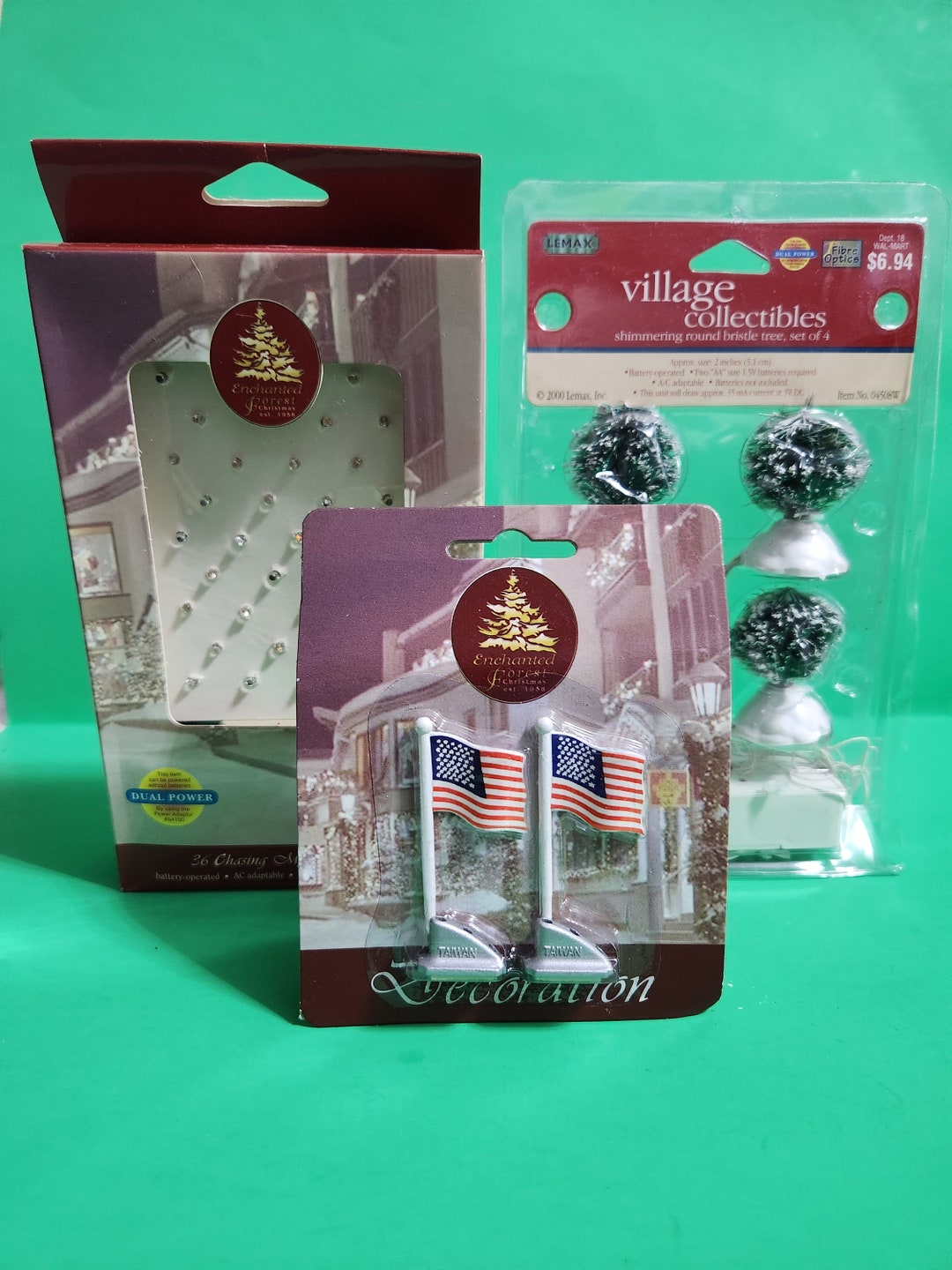 Set of 3 Lemax Enchanted Forest Christmas Village Accessories, 2 ...