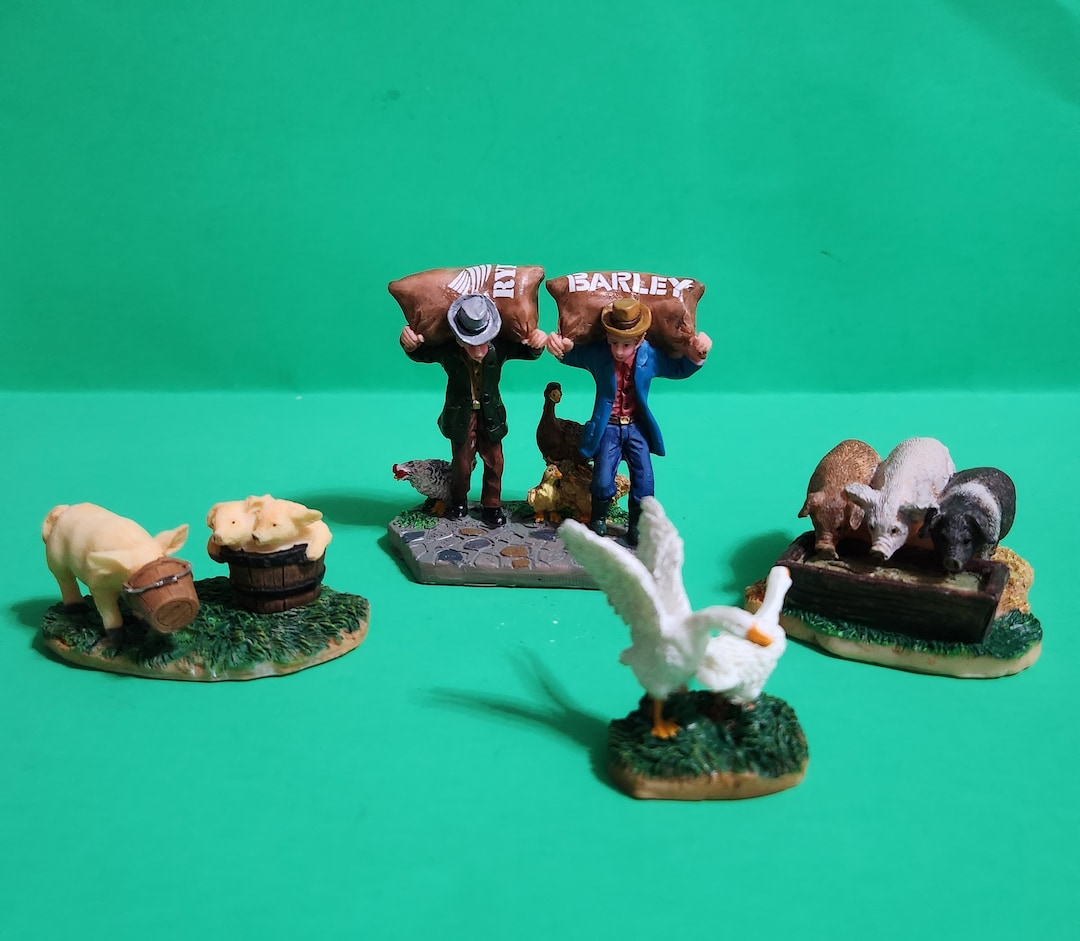 Set of 4 Lemax Village Collection, Honk, Honk, Squeak, Squeal, Set of 4 ...