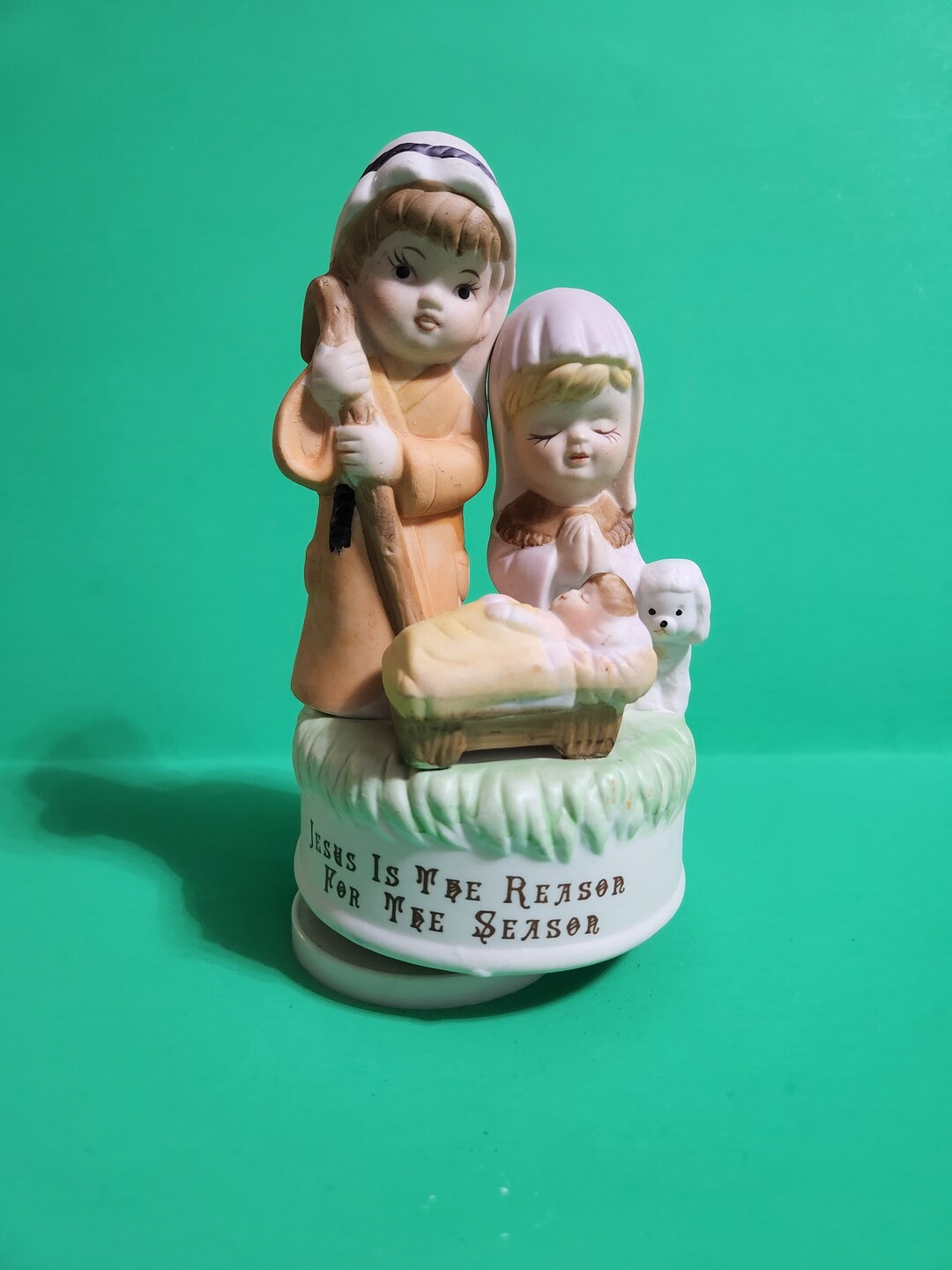 Ceramic/porcelain Lefton China Nativity Scene Music Box, Plays Jesus ...