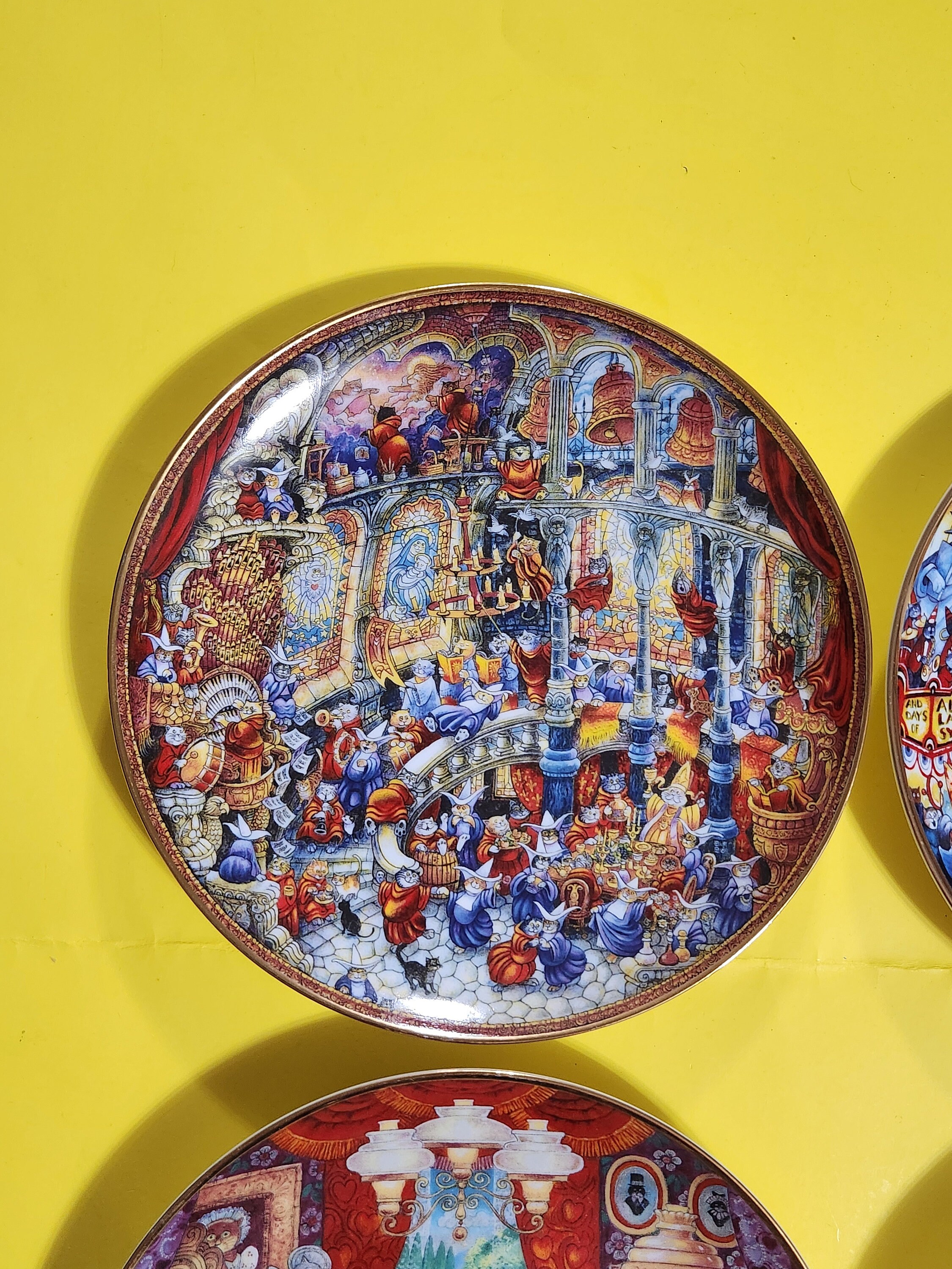 Various Fine Porcelain Cat Plates by Bill Bell, the Franklin Mint ...