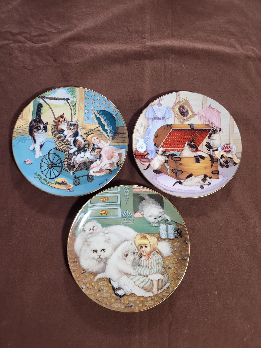 Various Cat Plates From Country Kitties by Gre Gerardi, Numbered, the ...