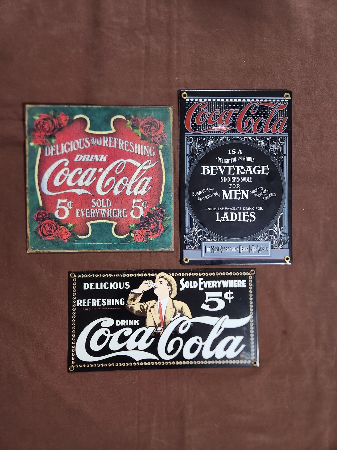 Various Coca-cola Replica Advertising Signs (each Sold Separately ...