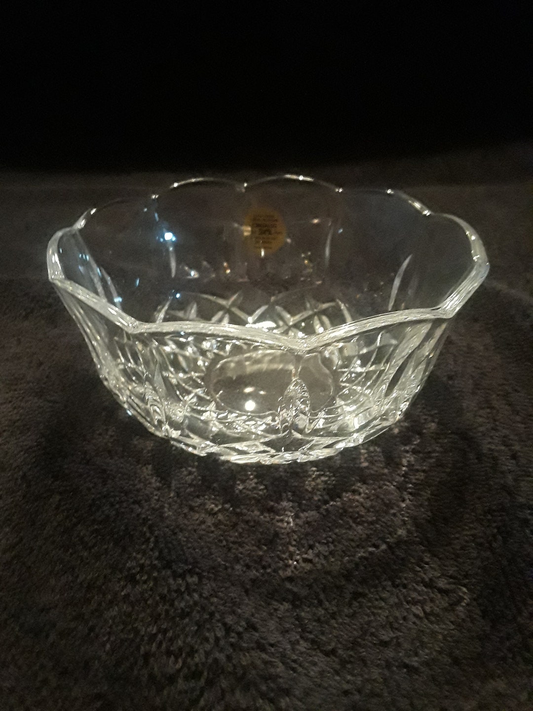 Royal Crystal Rock, RCR, 24% Pbo, Crystal Bowl With Diamond Pattern ...