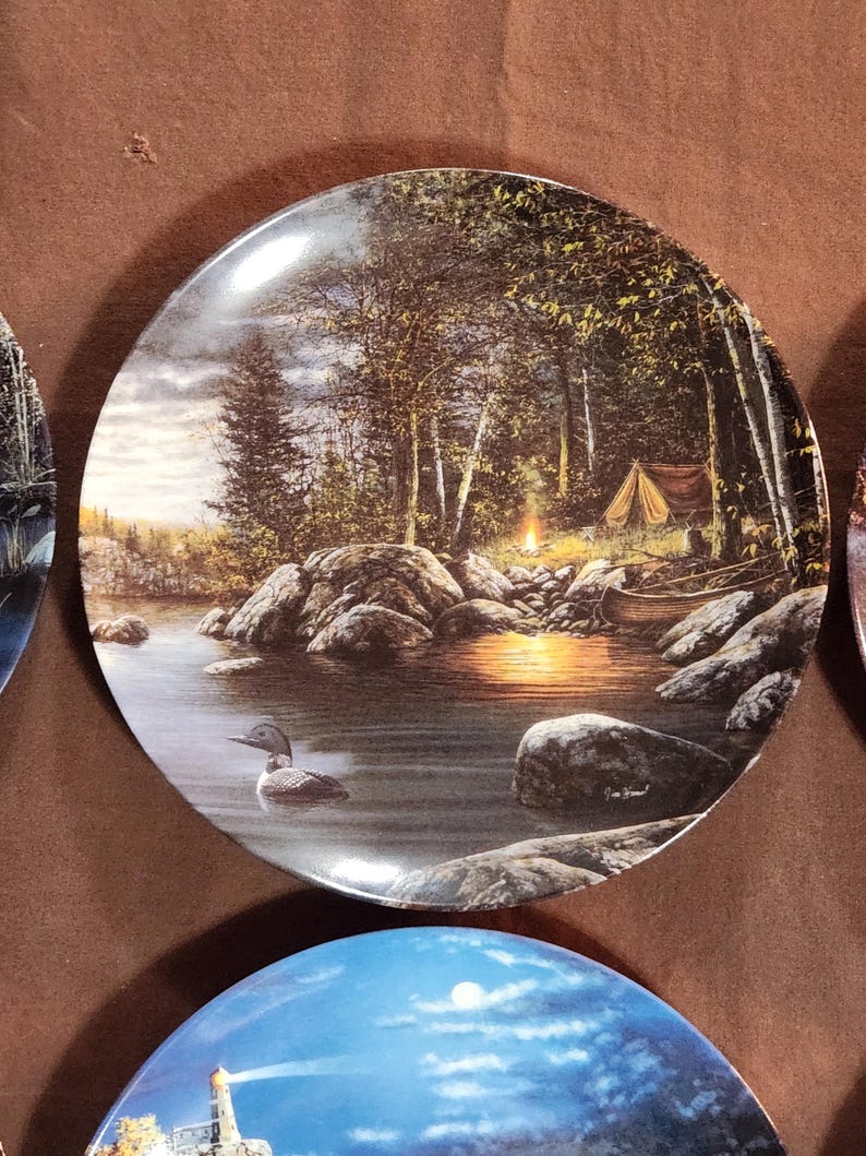 Various Jim Hansel Plates From the Night Song: the Loon Collection ...