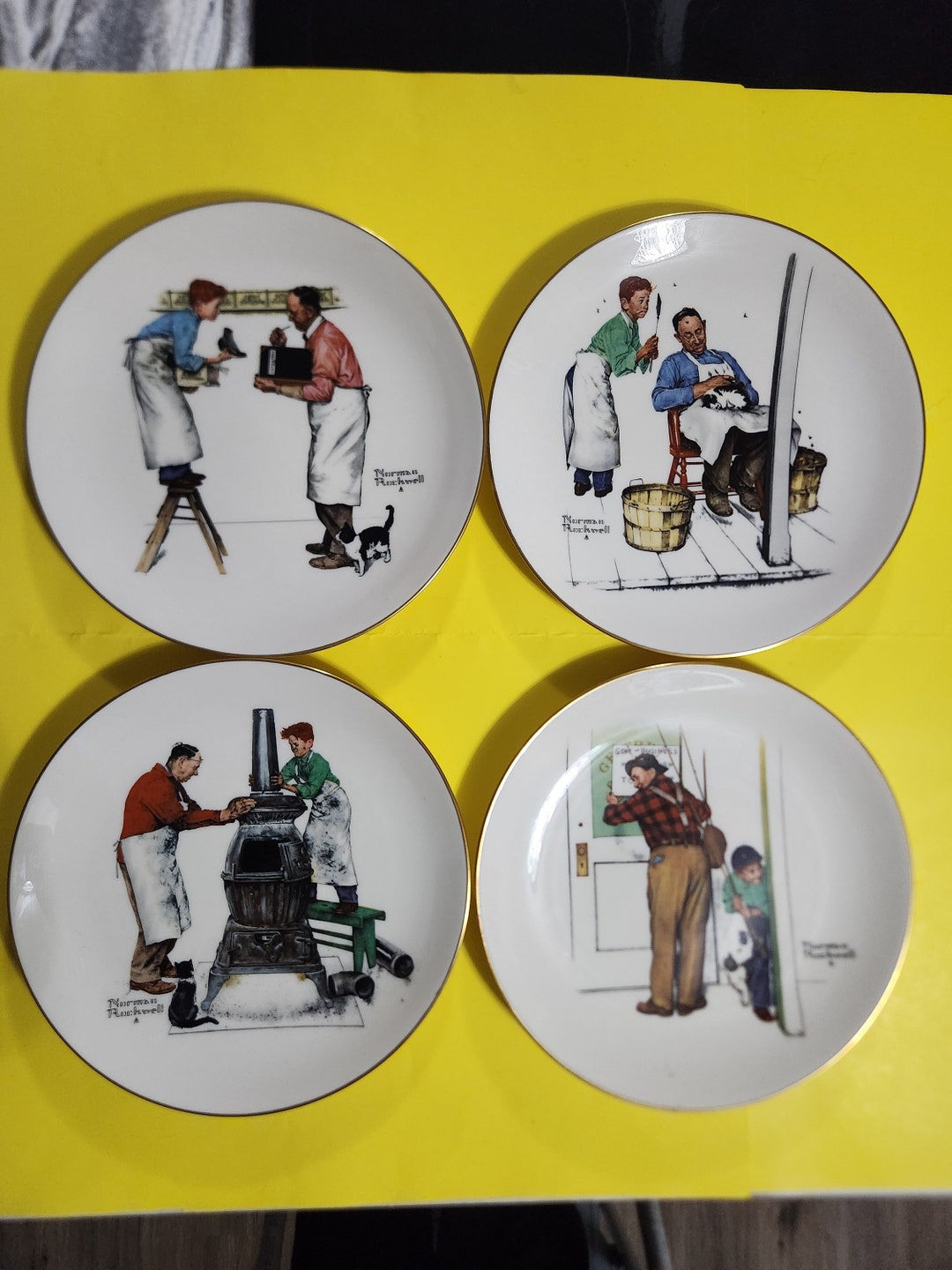 Limited Edition Gorham Fine China Normal Rockwell Seasons Collectible ...