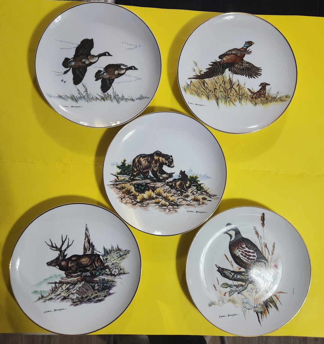 Clark Bronson Limited Edition Porcelain Wildlife Plates, Made in Taiwan ...