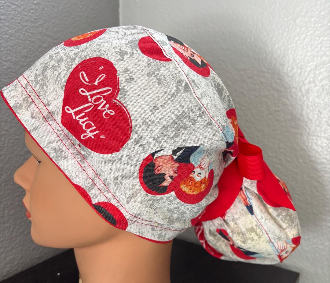 Lucy Ponytail Surgical Scrub Cap - Etsy