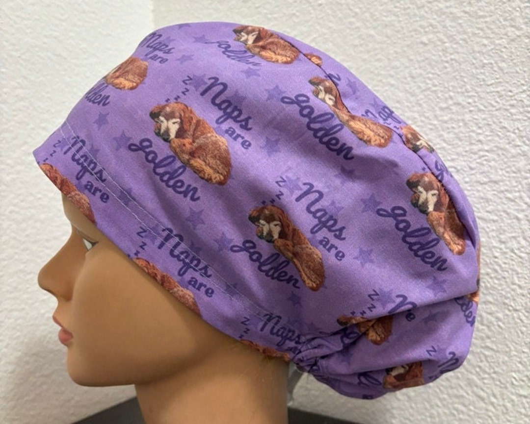 Naps Are Golden Euro Surgical Scrub Cap - Etsy