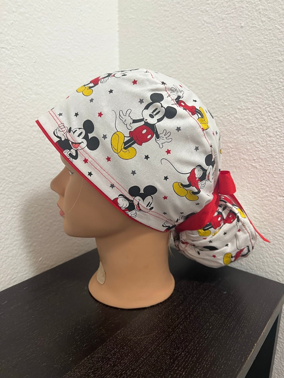 Mickey Ponytail Surgical Scrub Cap Disney Mouse - Etsy
