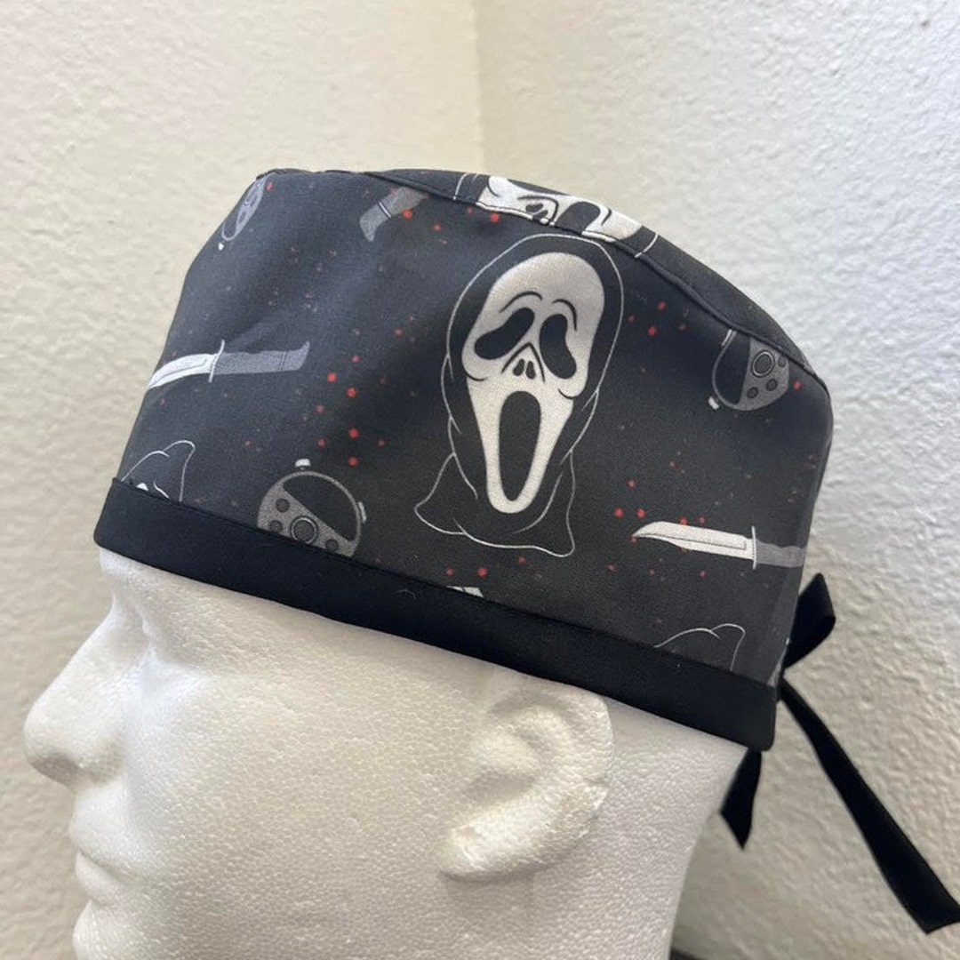 Ghost Face Pixie Unisex Scrub Cap Surgical Cap Halloween - Etsy