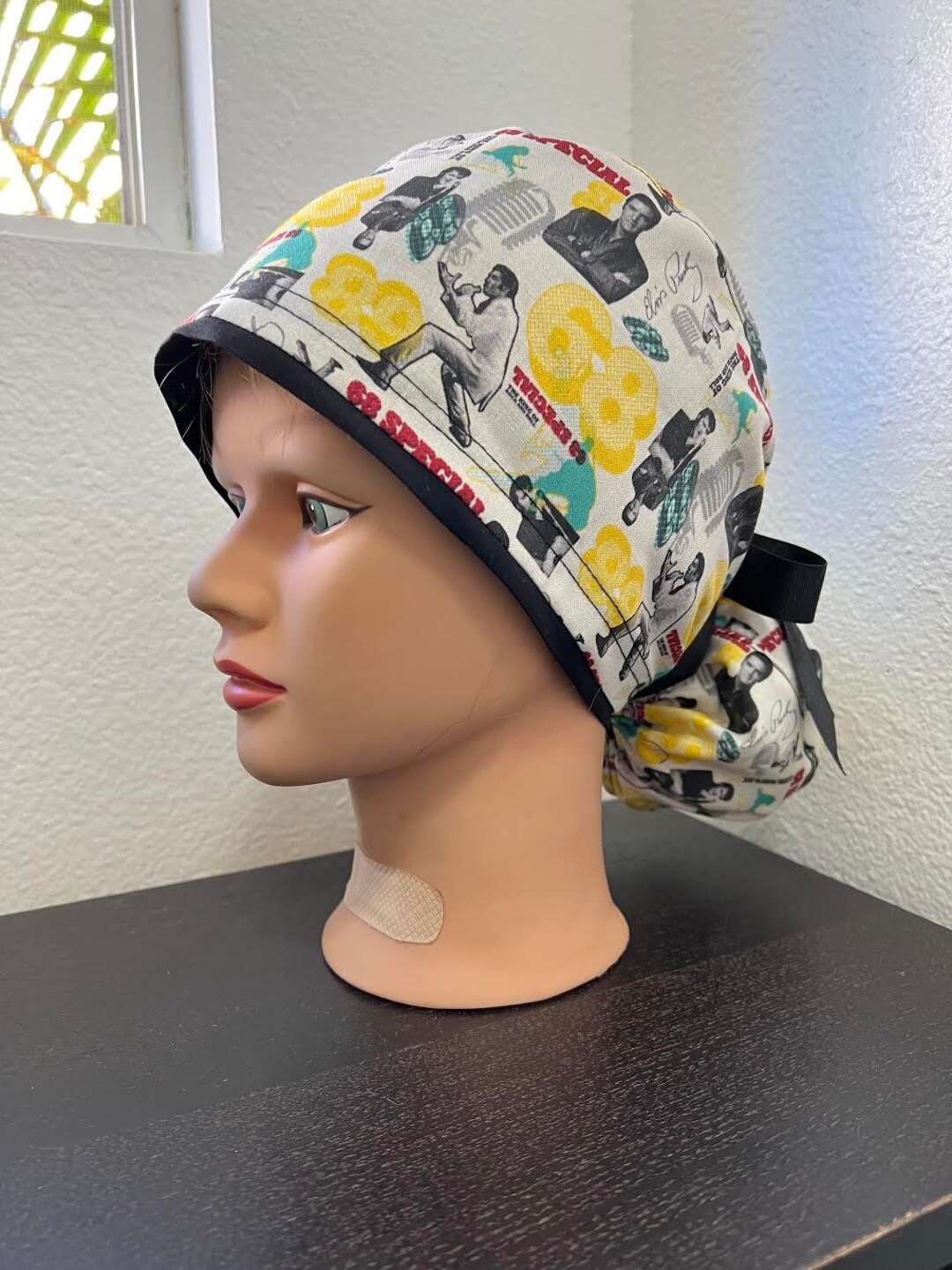 Presley Ponytail Scrub Surgical Cap Elvis - Etsy
