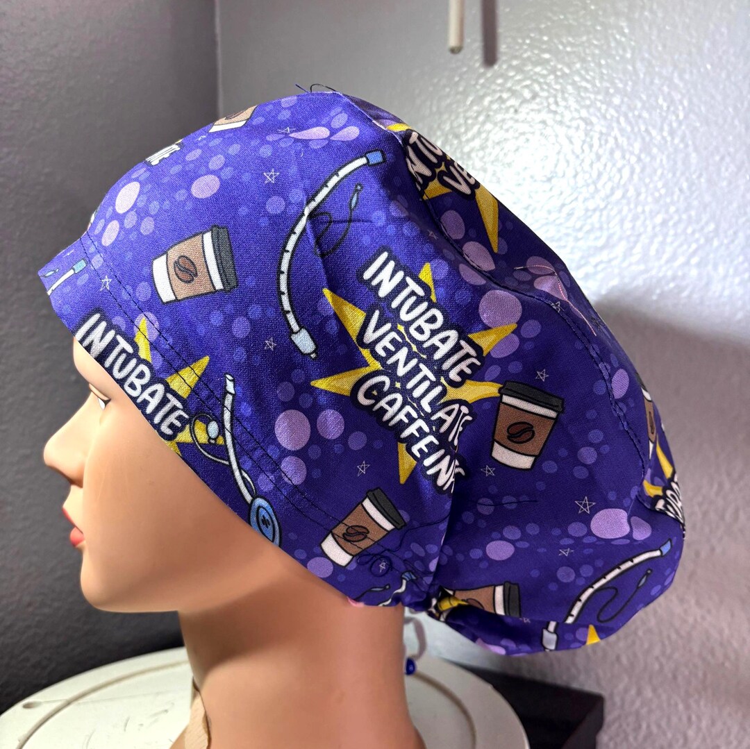 Intubate Ventilate Caffeinate Euro Surgical Scrub Cap - Etsy