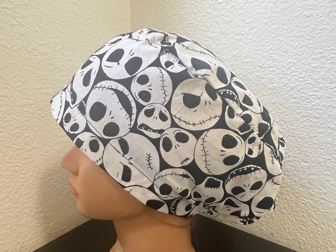 Jack Skellington Euro Surgical Scrub Cap Nurse Cap Doctor Cap Tech Cap ...