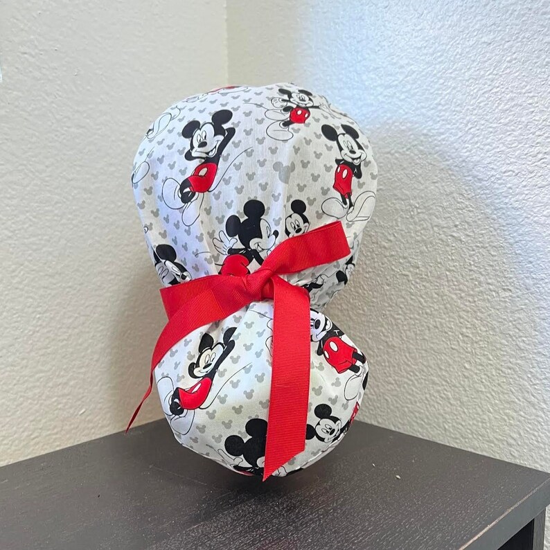 Mickey Mouse Ponytail Scrub Surgical Cap Disney - Etsy