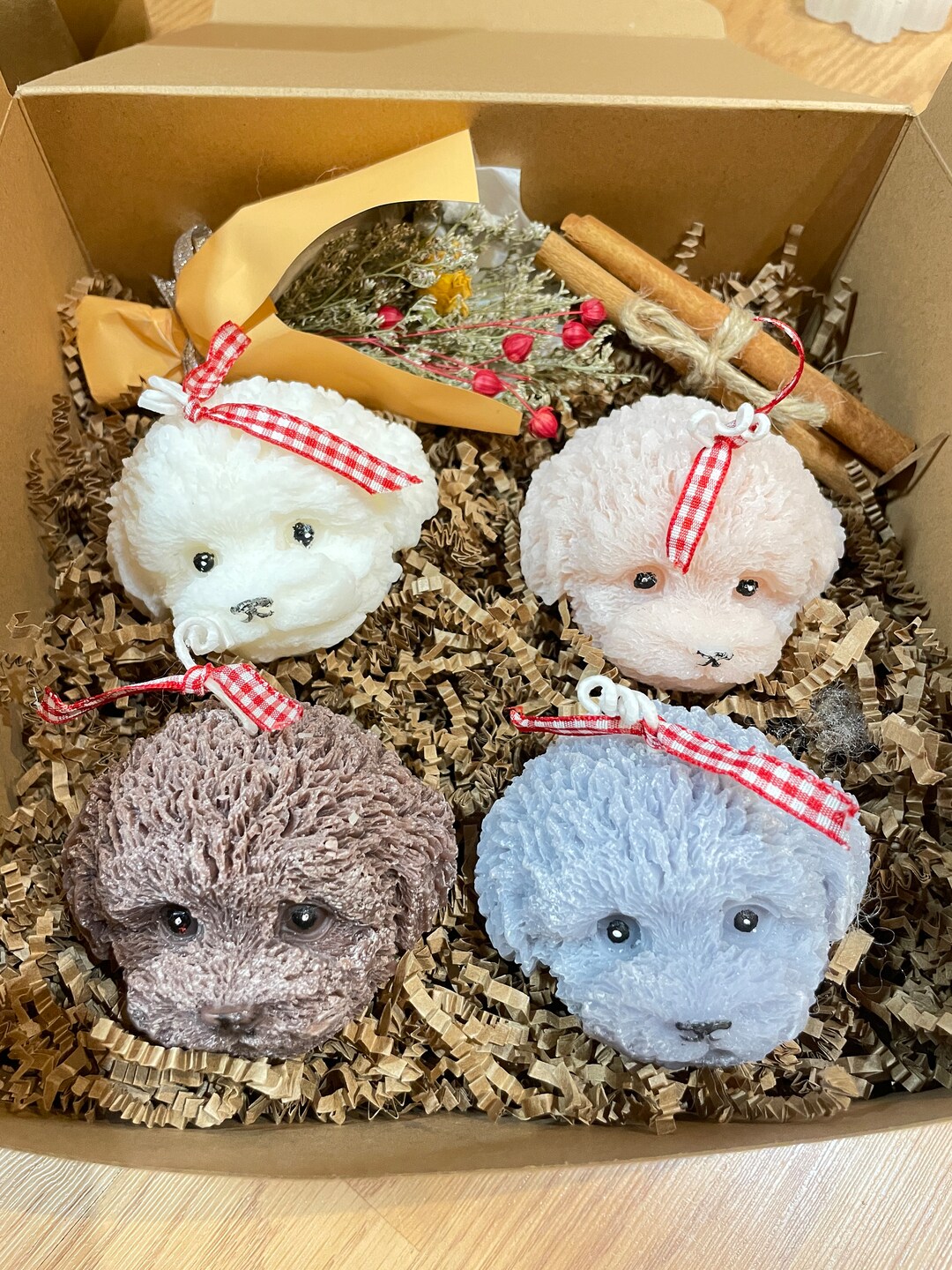 Cute Teddy Dog Shape Candle Gift Box | Thanksgiving Gift Box ...