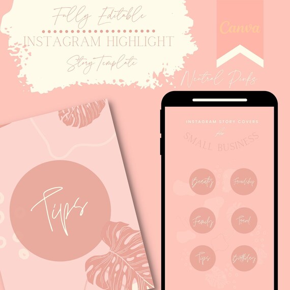 Instagram Story Highlight Canva Template for Instagram - Etsy