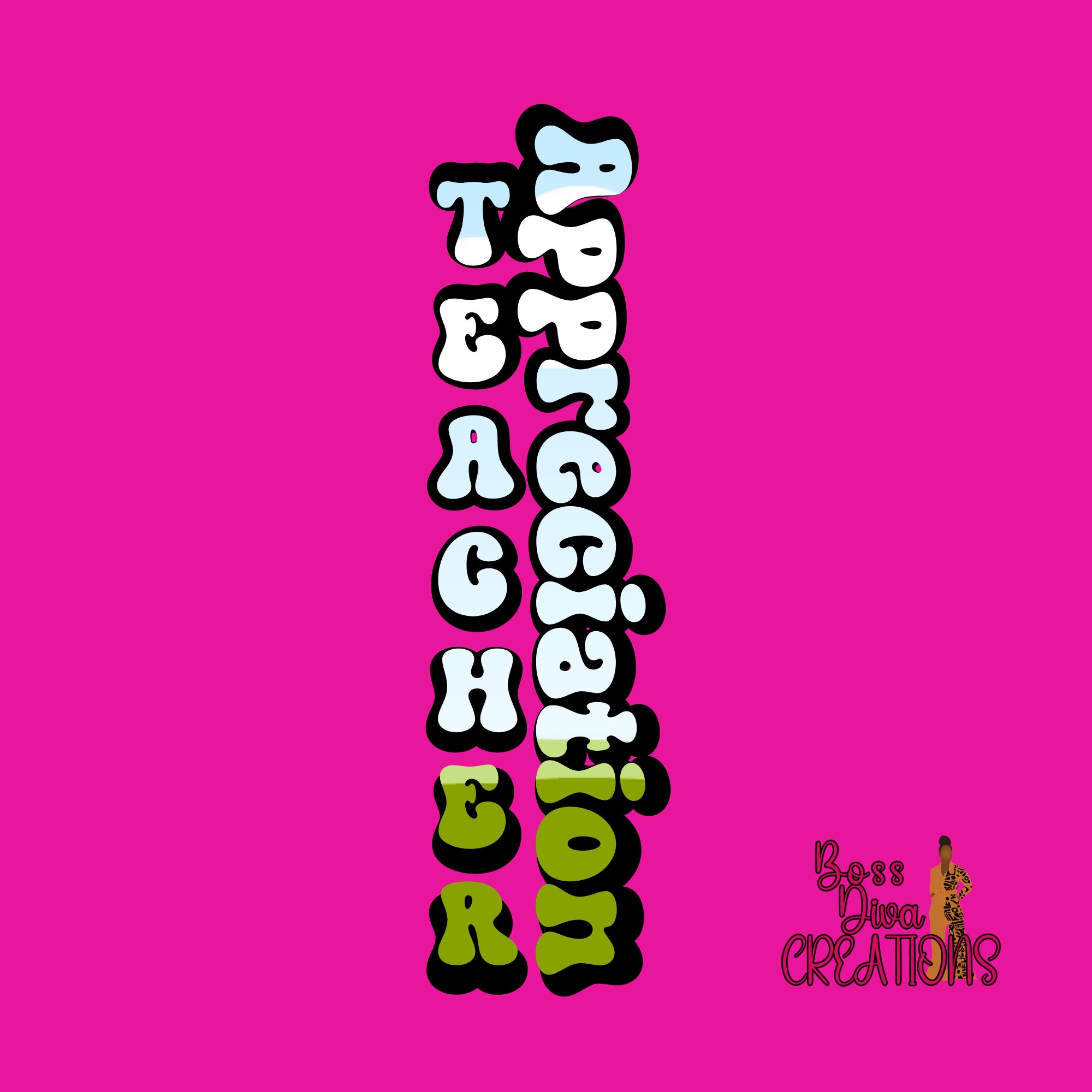 Teacher Appreciation Canva Frame, Canva Word Art, Digital Word Art ...