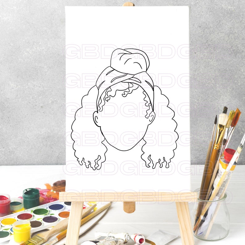 Presketched Canvas, Paint and Sip, Paint Template, Paint Party, DIY ...