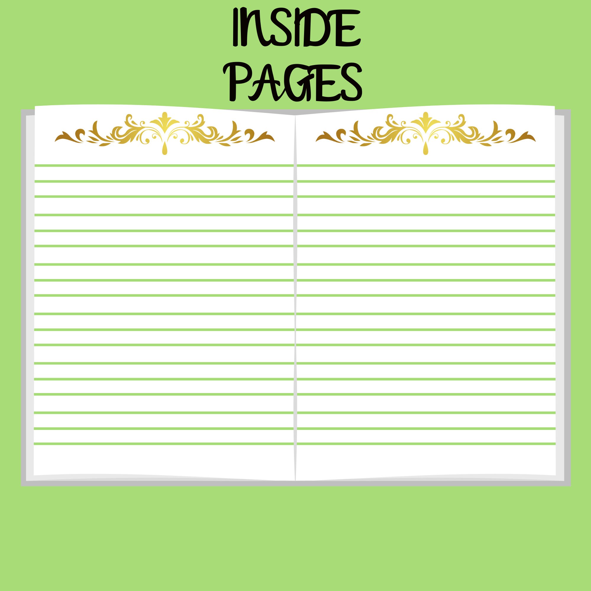 Printable Journal, Journal Template, Journal Cover, Sublimation Journal ...