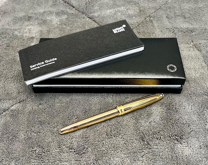 New Mont Blanc Gold Luxury Classique Rollerball Ballpoint Pen #163. New ...