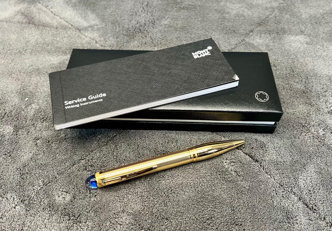 New Mont Blanc Starwalker Gold Classique Luxury Rollerball Ballpoint ...