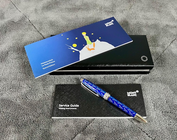 New Montblanc Meisterstuck Le Petite Prince Blue and Silver Rollerball ...