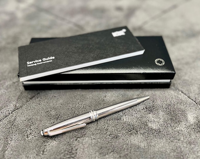 New Mont Blanc 2866 Meisterstuck Ballpoint Silver Star Ballpoint Pen ...