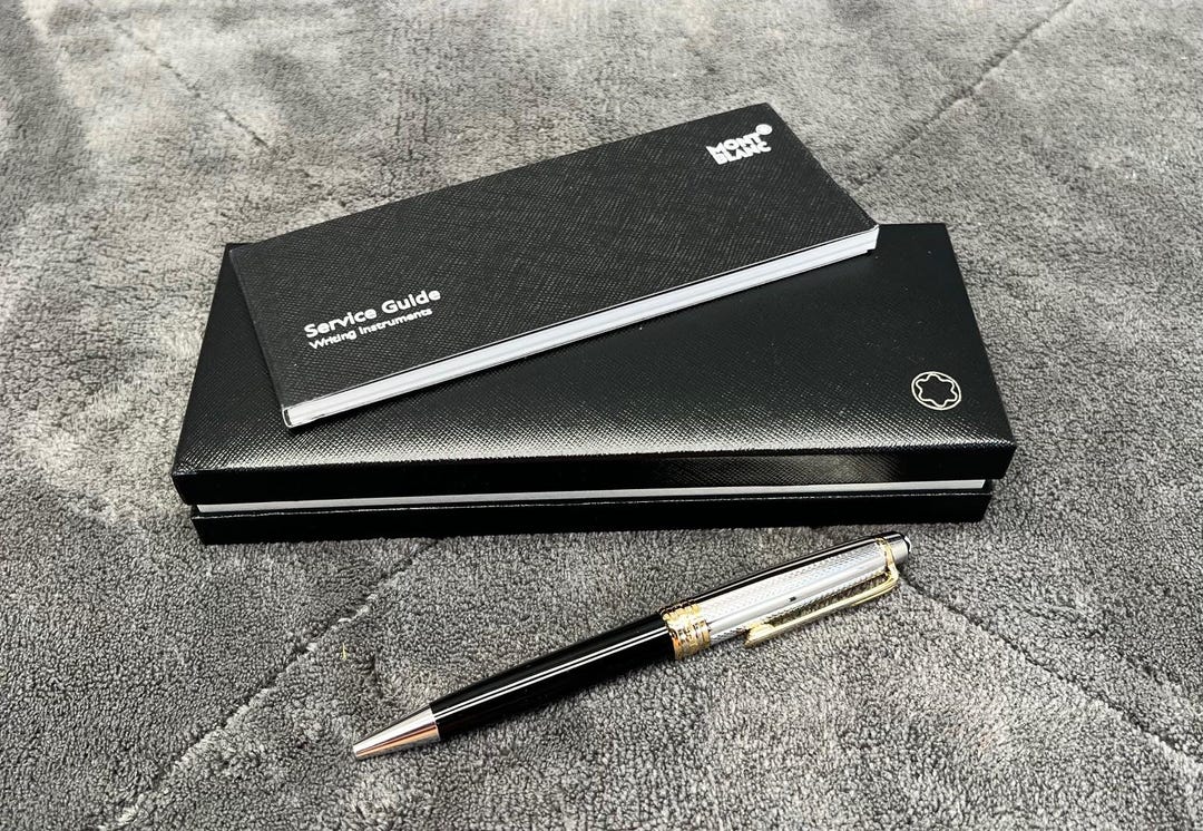 New Mont Blanc Meisterstuck Silverstar Luxury Rollerball Ballpoint Pen ...