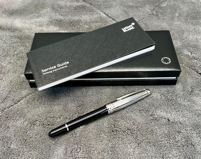 New Mont Blanc Classic Silver and Black Luxury Ballpoint Pen. New in ...