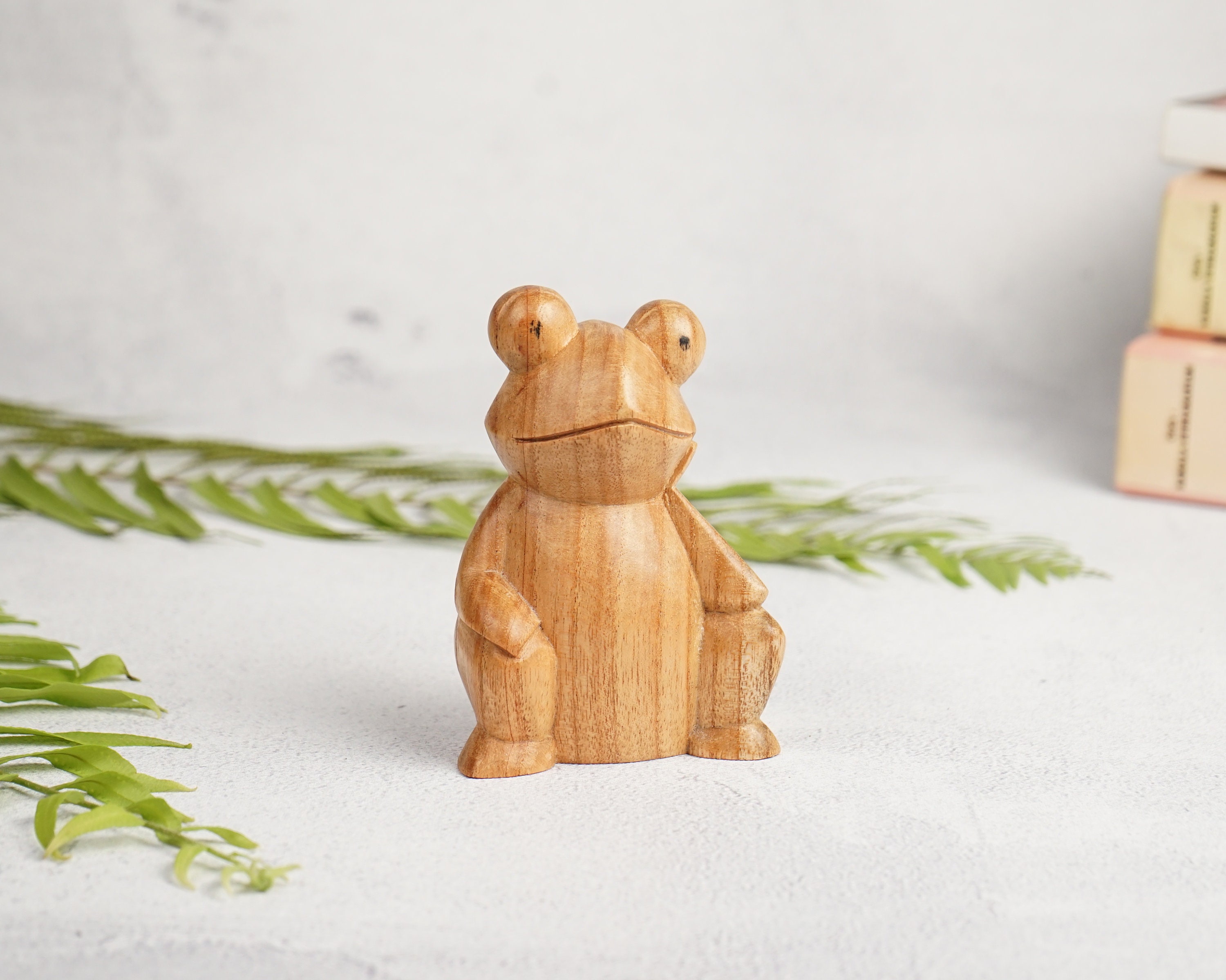 Wooden Frog Statue Handmade Frog Woodcarving Room Decor - Etsy