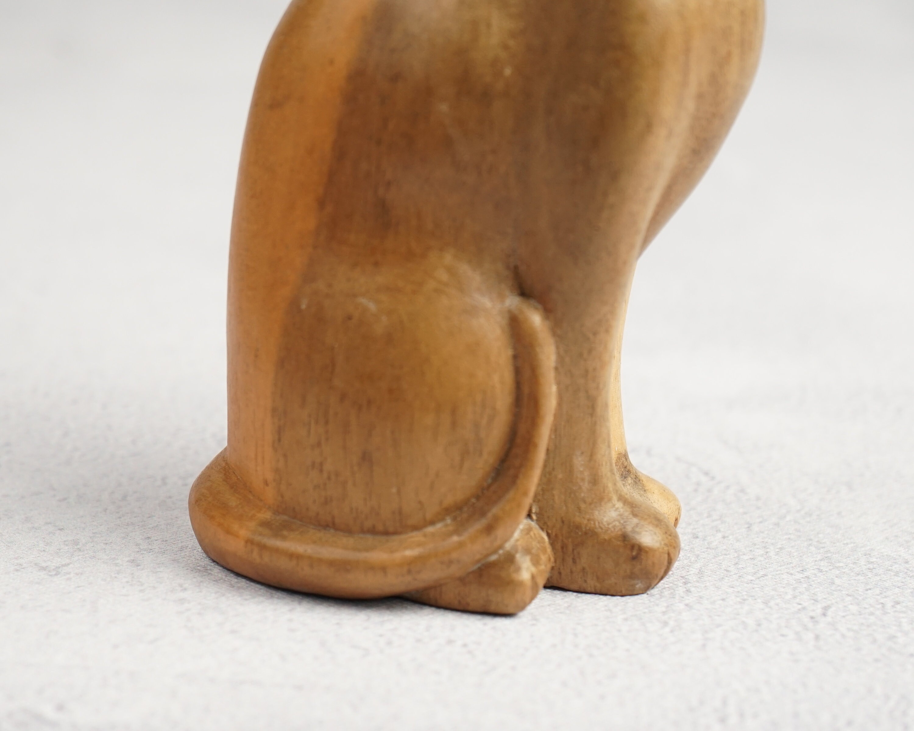 Wooden Cat Statue, Wood Carving, Cat Sculpture, Handcrafted, Tabletop ...