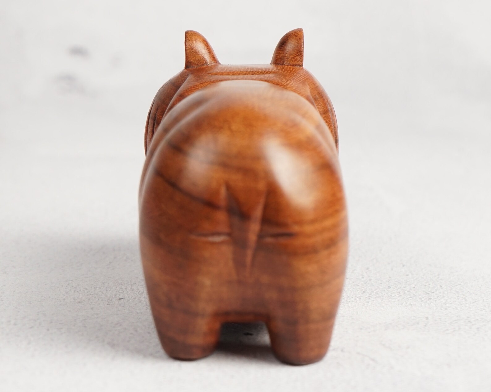 Wooden Hippo Statue, Hand Carved Statue, Miniature, Wood Carving ...
