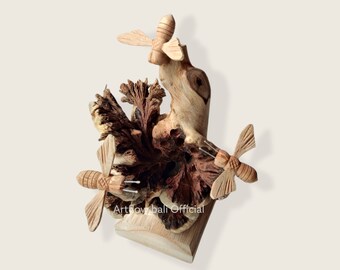 Wooden Bee Carving - Etsy