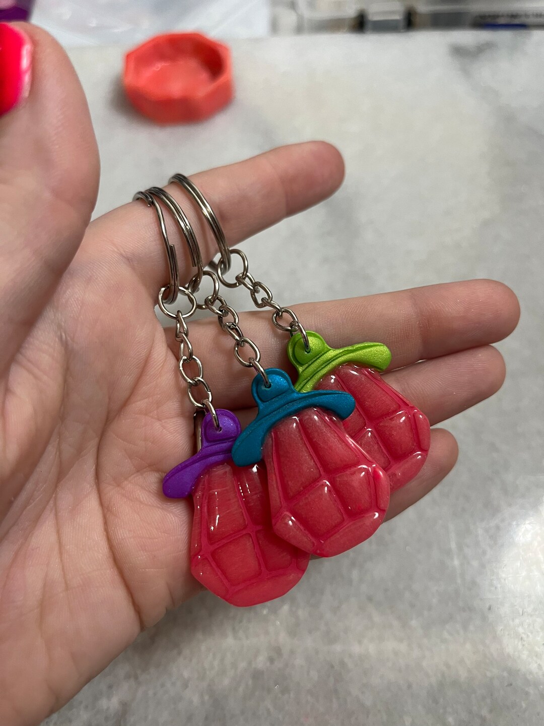 Ring Pop Retro Keychain 3 Color Options Glossy Resin Coated - Etsy