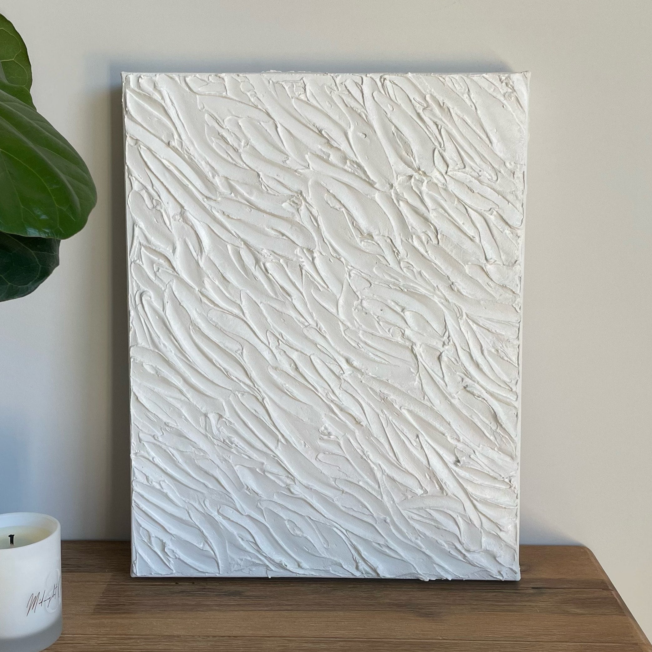 White Texture Canvas Art - Etsy