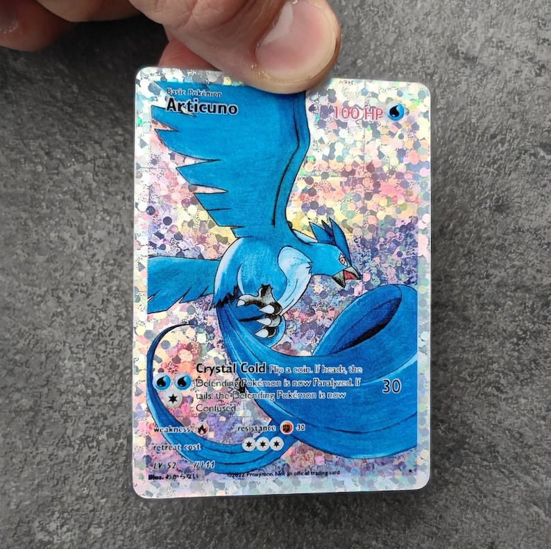 Articuno Full Art Custom Pokemon Card PROXY - Etsy