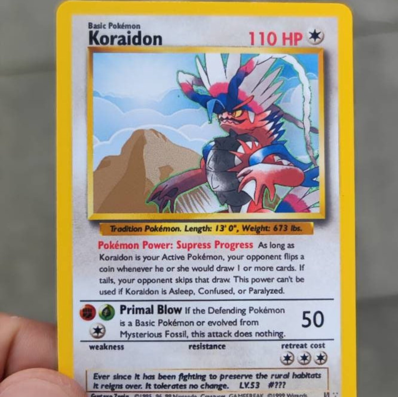 Koraidon custom Pokemon card PROXY | Etsy