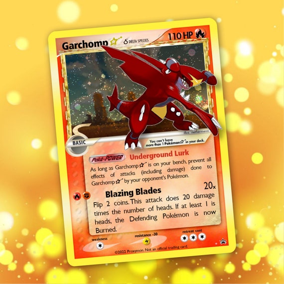Garchomp Gold Star Delta Species Custom Pokemon Card PROXY - Etsy