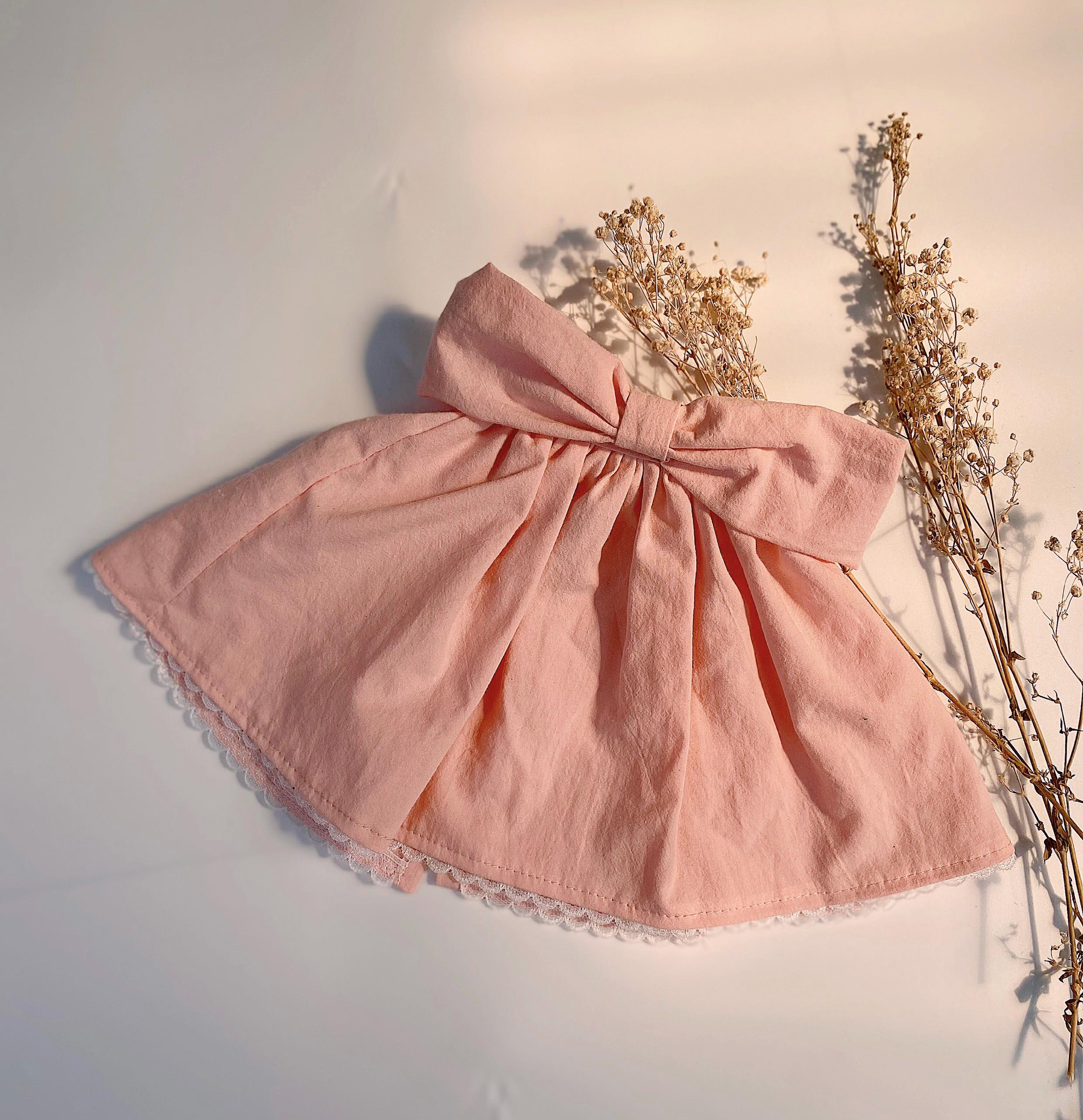 Dresses for Bunny Dolls ,pink Dress With a Large Bow on the Chest ...