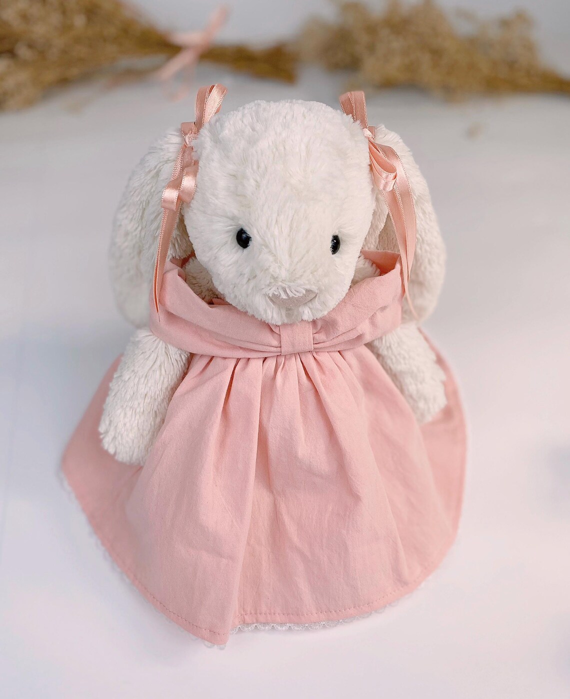 Dresses for Bunny Dolls ,pink Dress With a Large Bow on the Chest ...