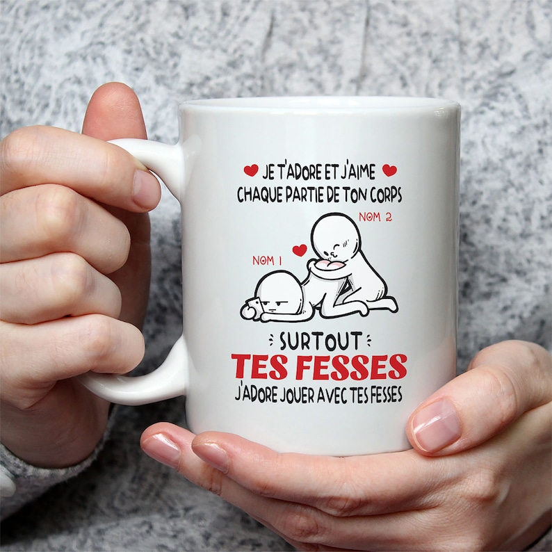 Mug Couple Personnalisé Humor - Cadeau Drôle Rigolo Fun Pour Les ...