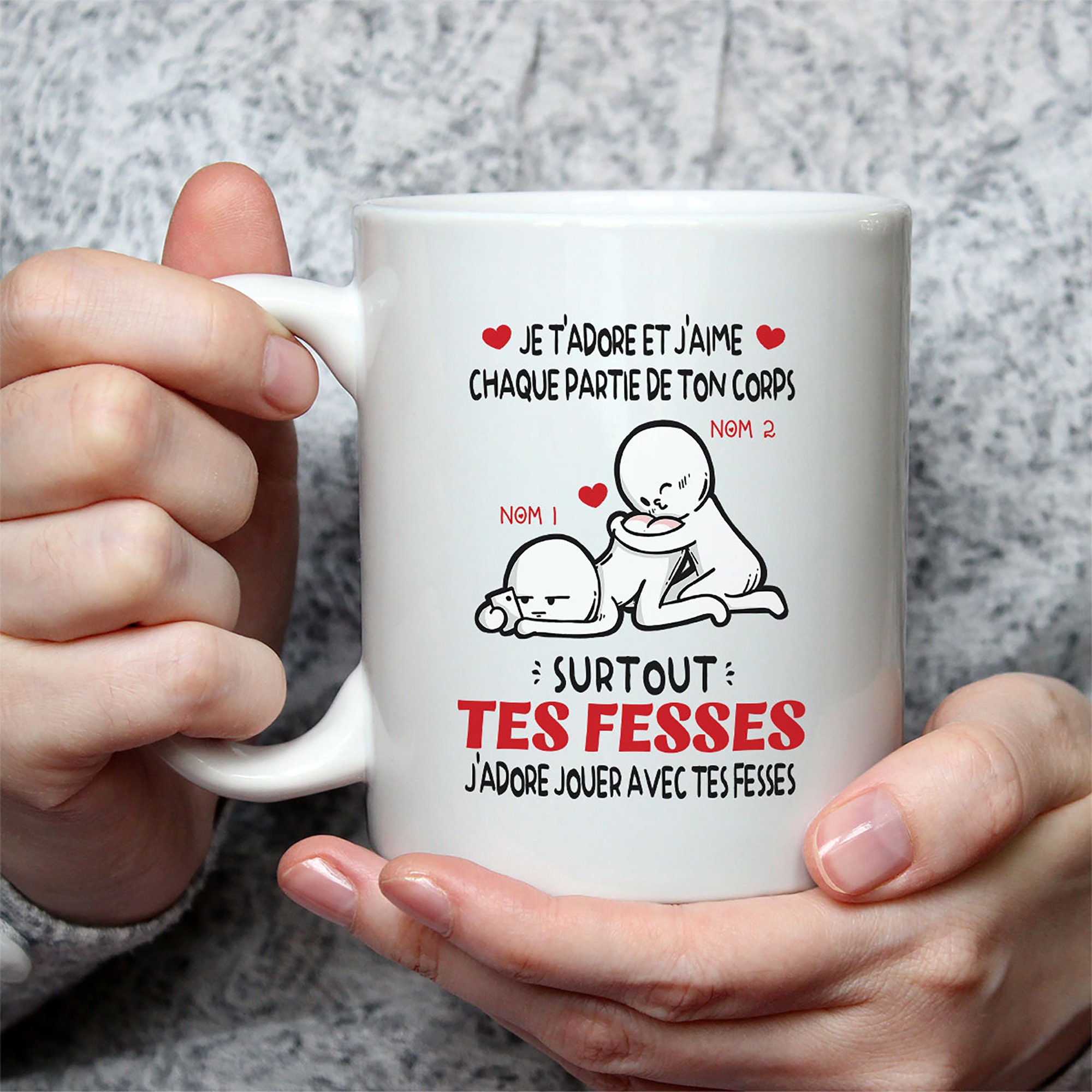 Mug Couple Personnalisé Humor - Cadeau Drôle Rigolo Fun Pour Les ...