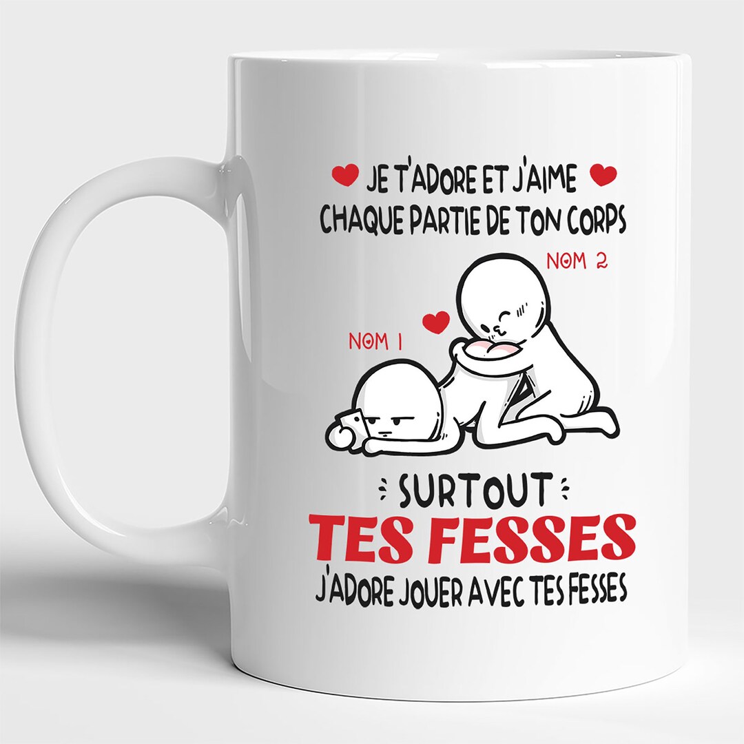 Mug Couple Personnalisé Humor - Cadeau Drôle Rigolo Fun Pour Les ...