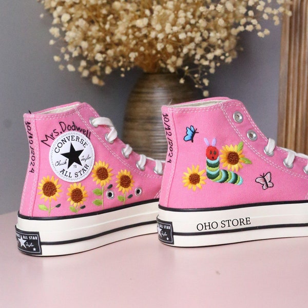 Sunflower Converse - Etsy