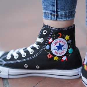 Custom Converse Chuck Taylor 1970s Planet Embroidery Embroidered Planet ...
