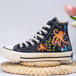 Custom Embroidered Sneakers, Converse Chuck Taylor Octopus Embroidered ...
